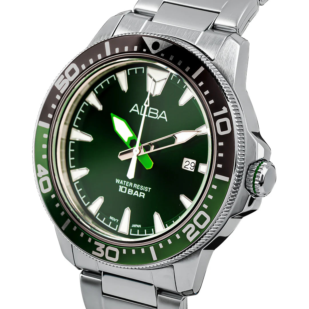 ALBA Dark Green Dial Quartz Analog Men's Watch - AS9T93X1 – Sai ...