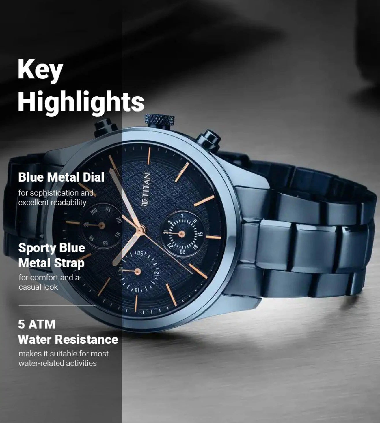 1805QM01 | TITAN Classique Analog Watch for Men – Sai Creations Watches