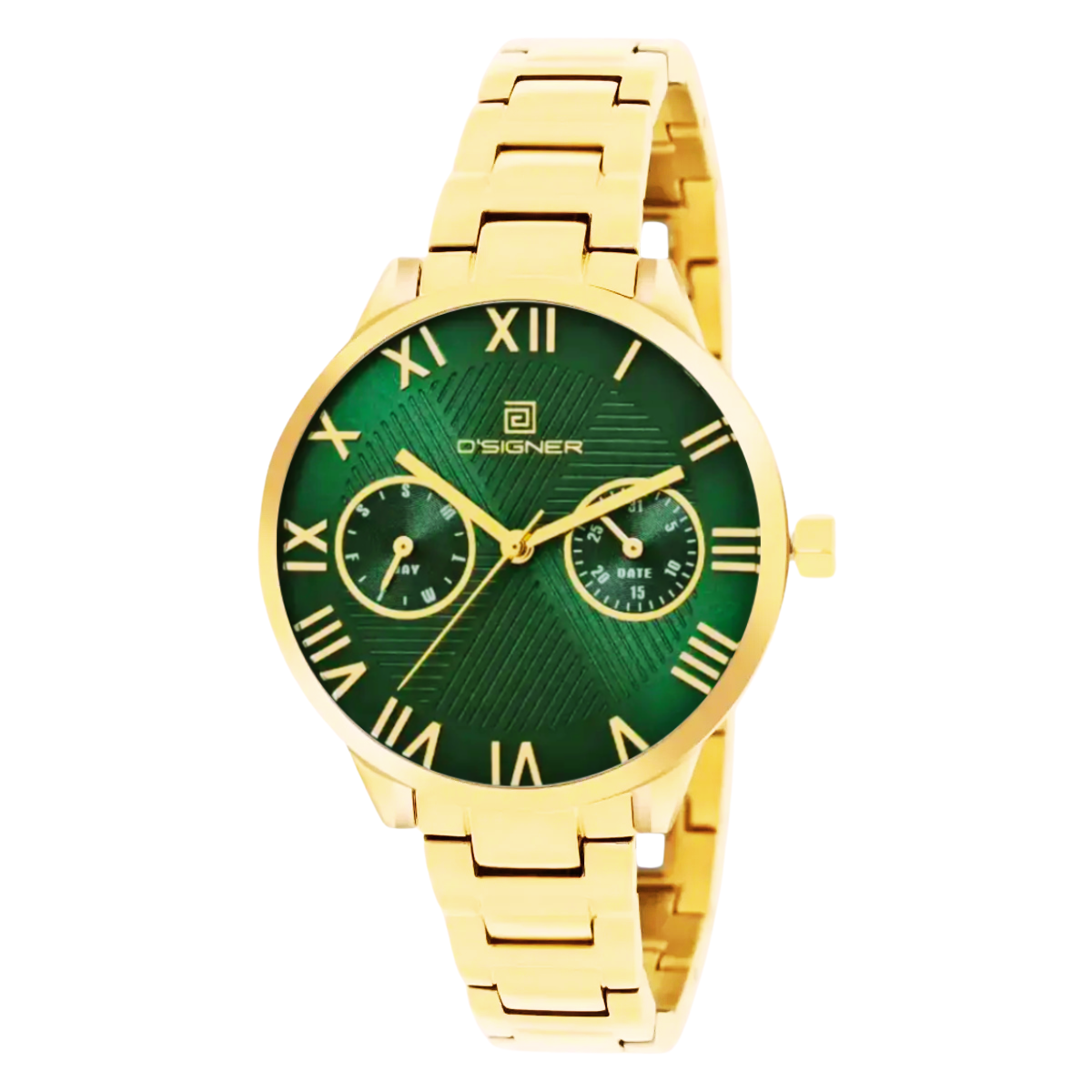 D'SIGNER Green Dial Roman Numeral Analog Watch For Women – Sai ...